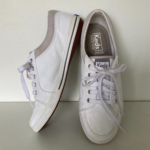 Keds | Shoes | White Keds Canvas Ortholite Kickstart Sneakers 65 37 ...